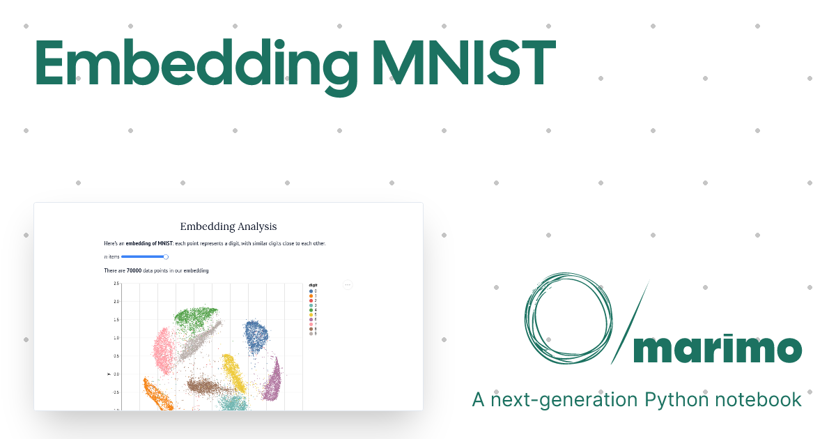 Embedding MNIST | marimo