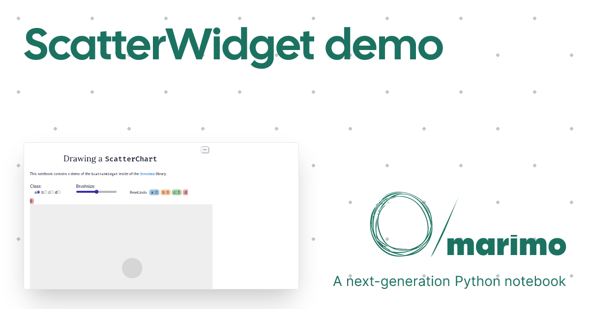 ScatterWidget demo | marimo