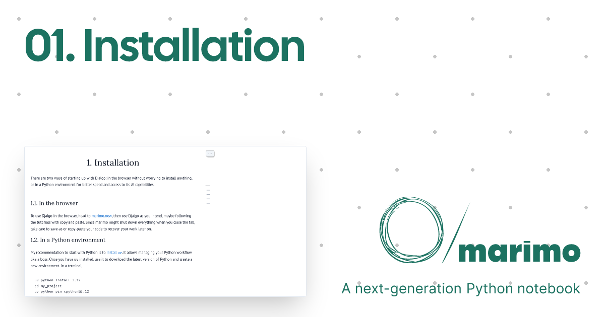 01. Installation | marimo