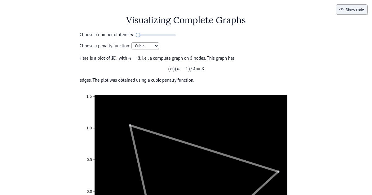 Drawing Complete Graphs | marimo